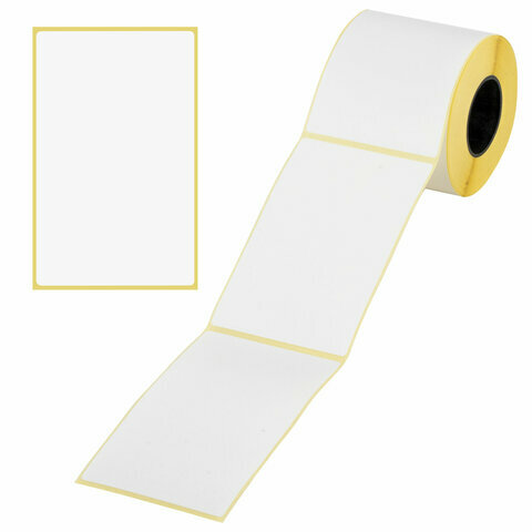 4 шт. Этикетка ТермоЭко (75х120 мм), 300 этикеток в ролике, светостойкость до 2 месяцев, 115617