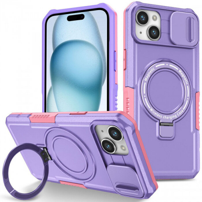 CamShield MagSafe Противоударный чехол для iPhone 15 Plus со шторкой для камеры