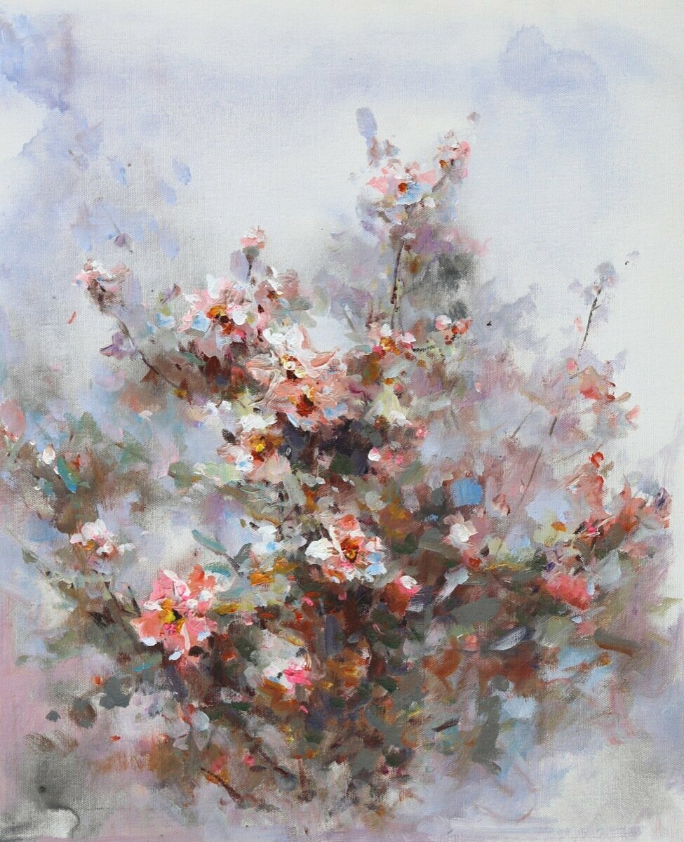 Картина маслом "Весенний аромат" 50х60см