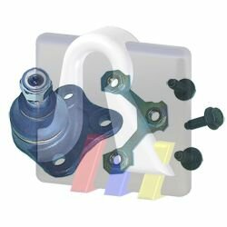 Опора шаровая л. с болтами AUDI: A3, VW: GOLF 97- RTS 9300955256