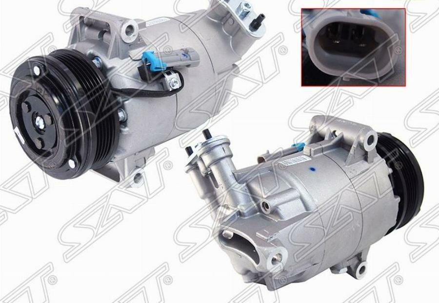 Компрессор кондиционера Opel Astra 98-13 / Zafira 99-14 SAT ST-OP49-396-0 | цена за 1 шт