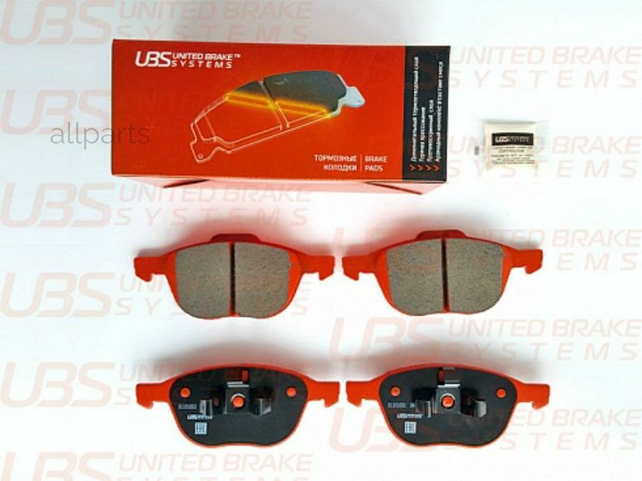 UBS B1101001 Тормозные колодки FORD FOCUS II 04-/III 11-/KUGA I 08-/II 13-/ECOSPORT 14-/MAZDA 3 03-/09-/VOLVO S40