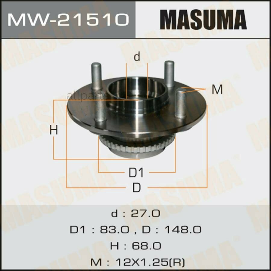 MASUMA MW21510 ступица задняя