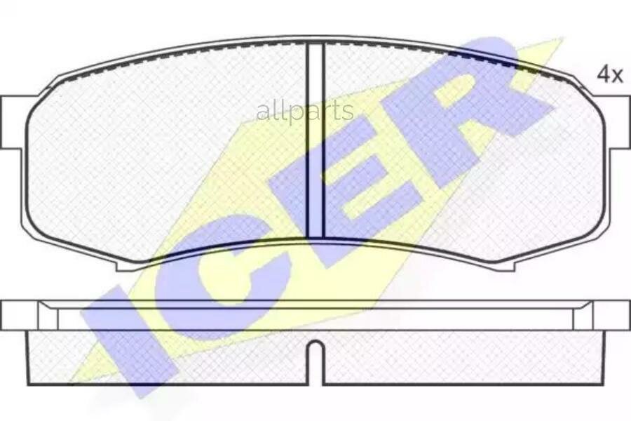 ICER 141027 141027 колодки дисковые задние !\ Toyota Land Cruiser 4.2D 90>