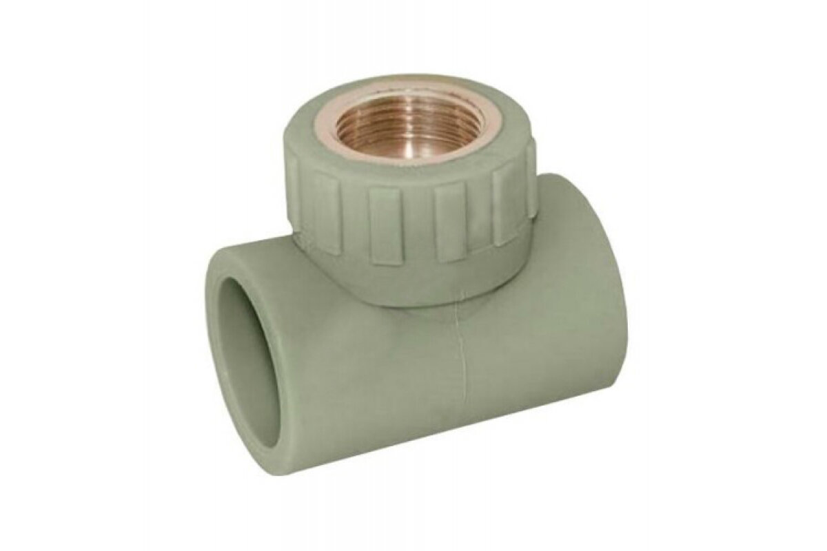 Тройник PP-R комбинированный серый Дн 32х3/4" ВР VALFEX 10127132Г