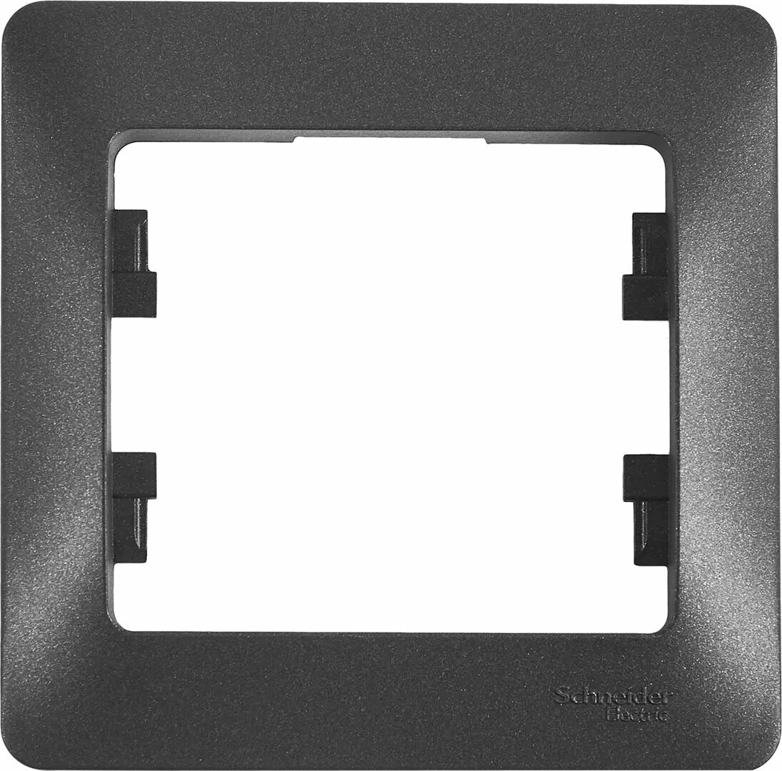 Рамка для розеток и выключателей Schneider Electric Glossa 1 пост цвет антрацит