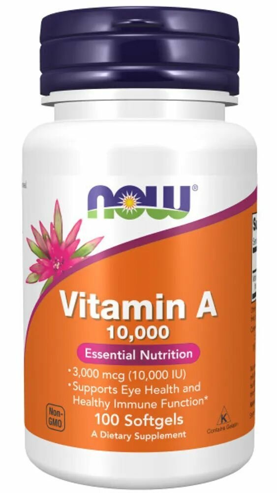 NOW Витамин A 10000 100 softgel