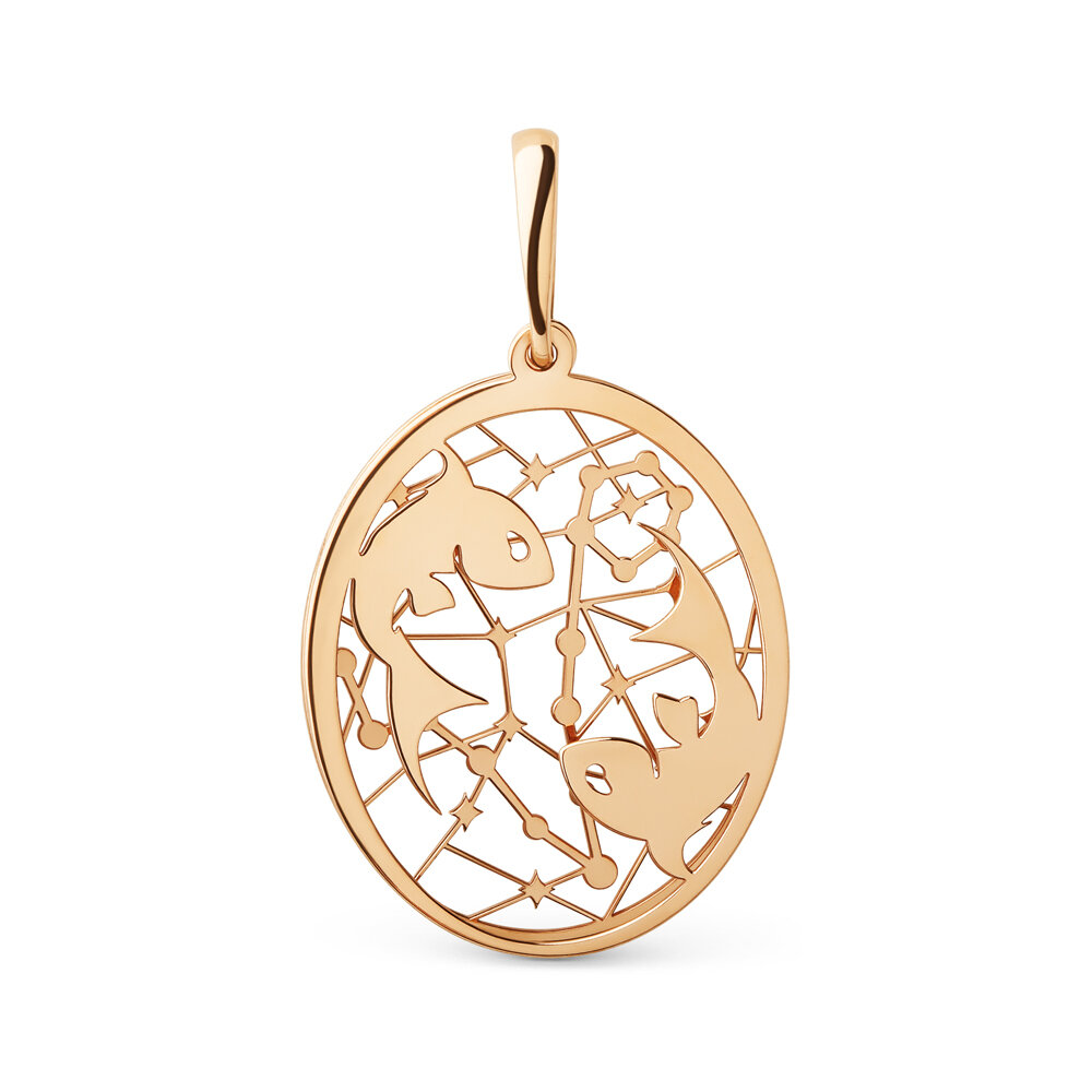 Подвеска, красное золото, 585 проба