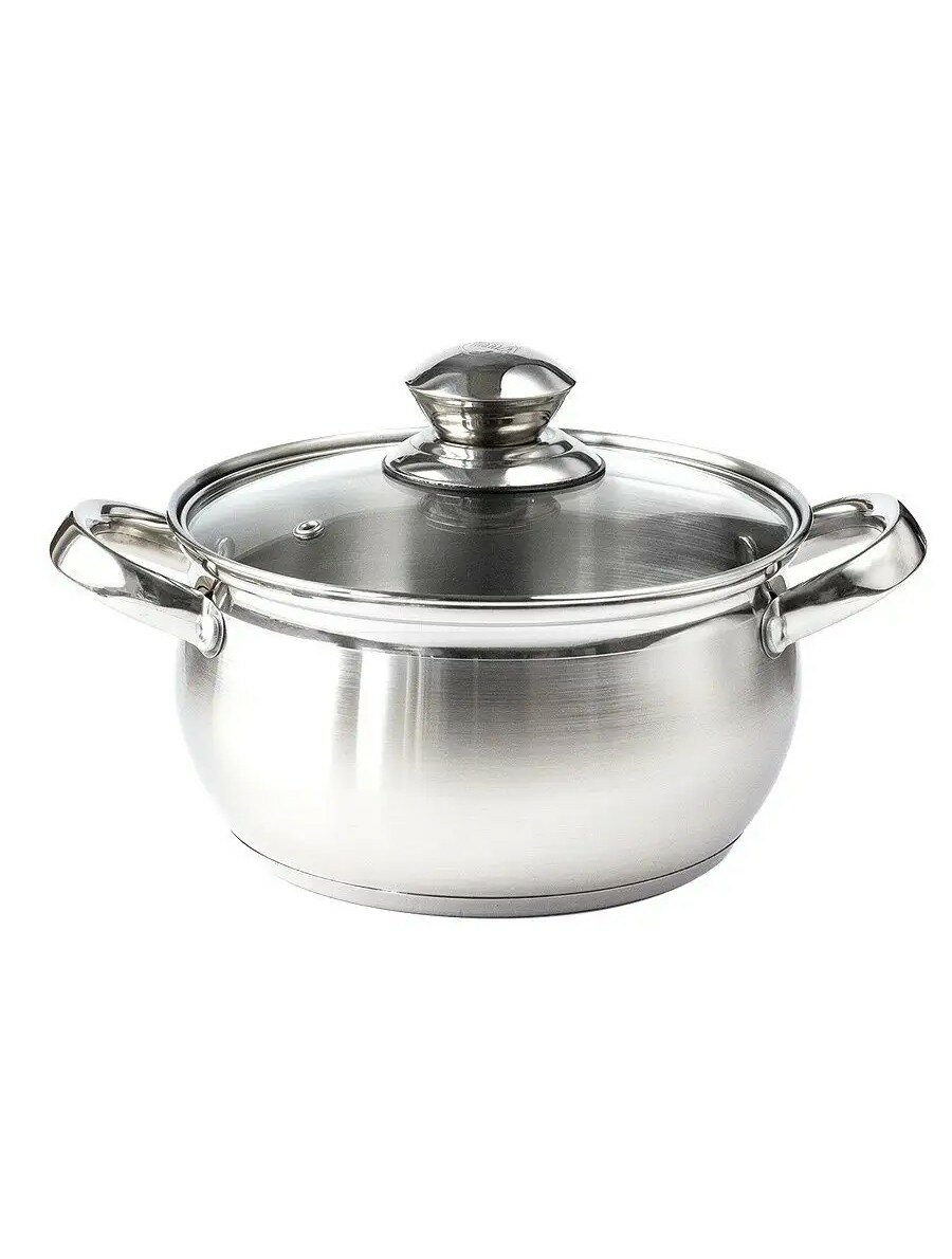 Кастрюля П-1825 "Практичная" с стеклянной крышкой 2.5 л