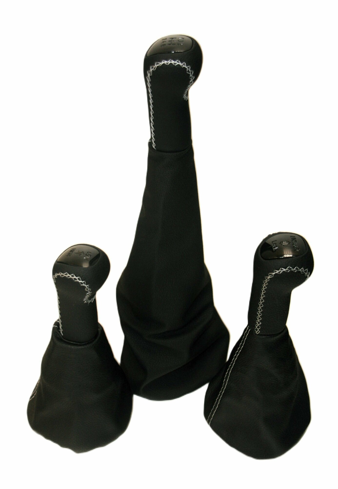 Комплект ручек + чехлов КПП для LADA NIVA 4x4 Нива (Ваз) 21213, 21214 Серая строчка.