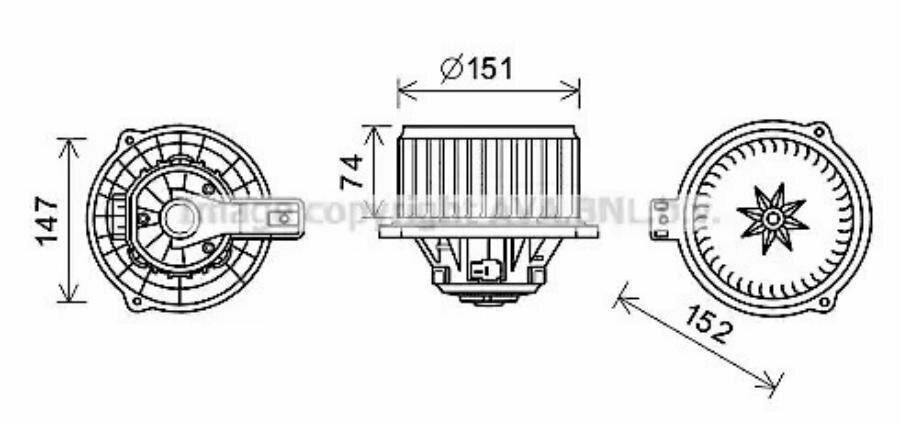 AVA HY8434 Вентилятор салона HYUNDAI Accent IV (10>)