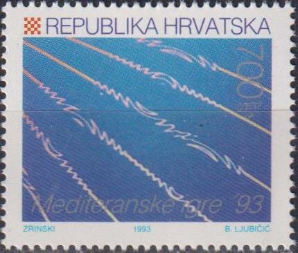 Почтовые марки Хорватия 1993г. "Средиземноморские игры - Агд, Франция" Спорт MNH