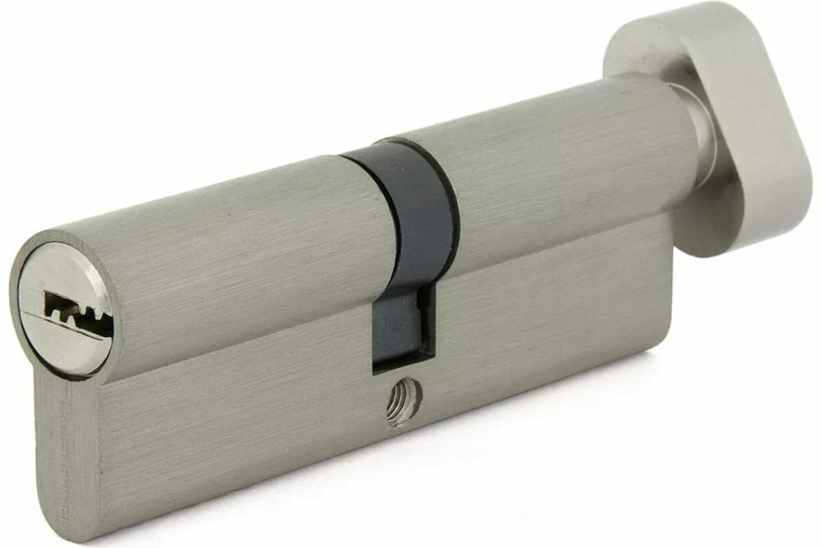 Цилиндровый механизм (личинка) для замка с вертушкой PALLADIUM 90 C BK SN (никель), 5 ключей в комплекте