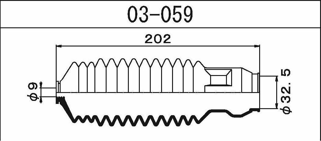 Пыльник рулевой рейки лев Maruichi 03-059
