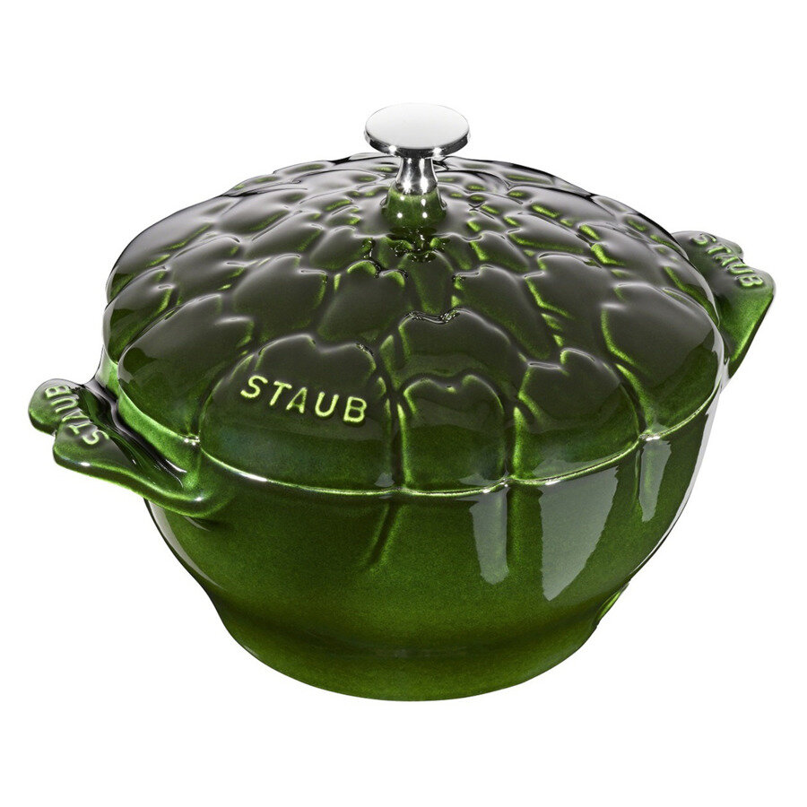 Кастрюля Staub Артишок 22 см, 3 л, чугун, зеленый, премиум качество, элитная
