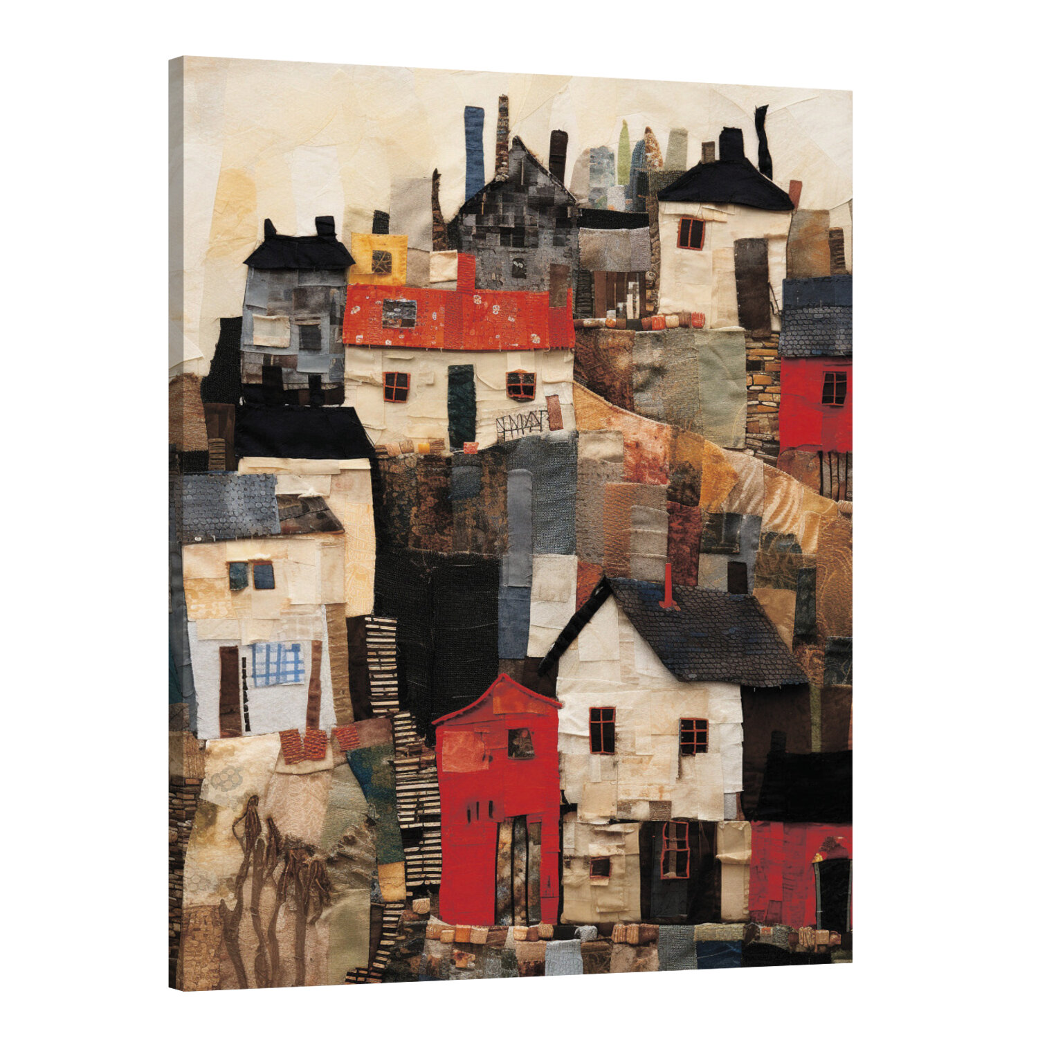 Интерьерная картина 50х70 "Деревня в стиле эклектики"