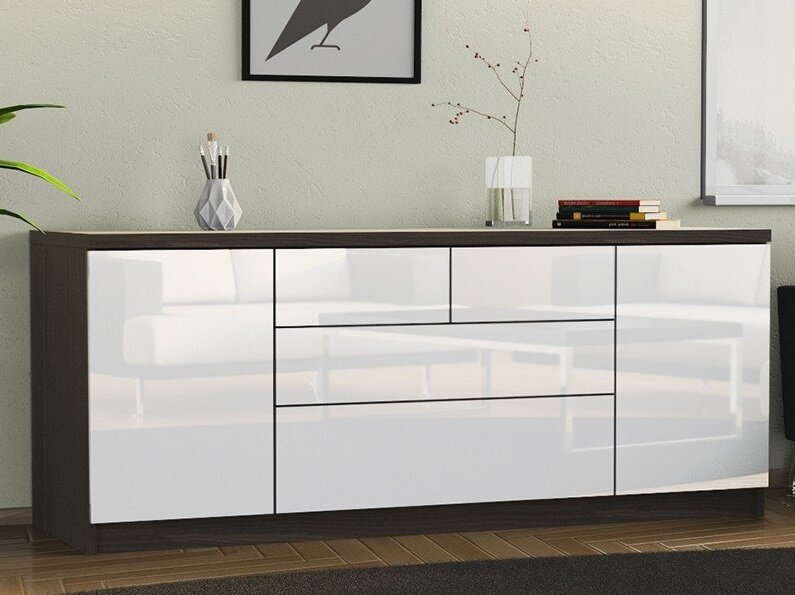 Комод МебельЛэнд24 Шайн - 23 160x50x73 двухдверный с 4 ящиками