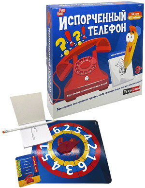 НастИгра Испорченный телефон (56 карт, рулетка, 6 карандашей, 6 блокнотов, правила, в коробке