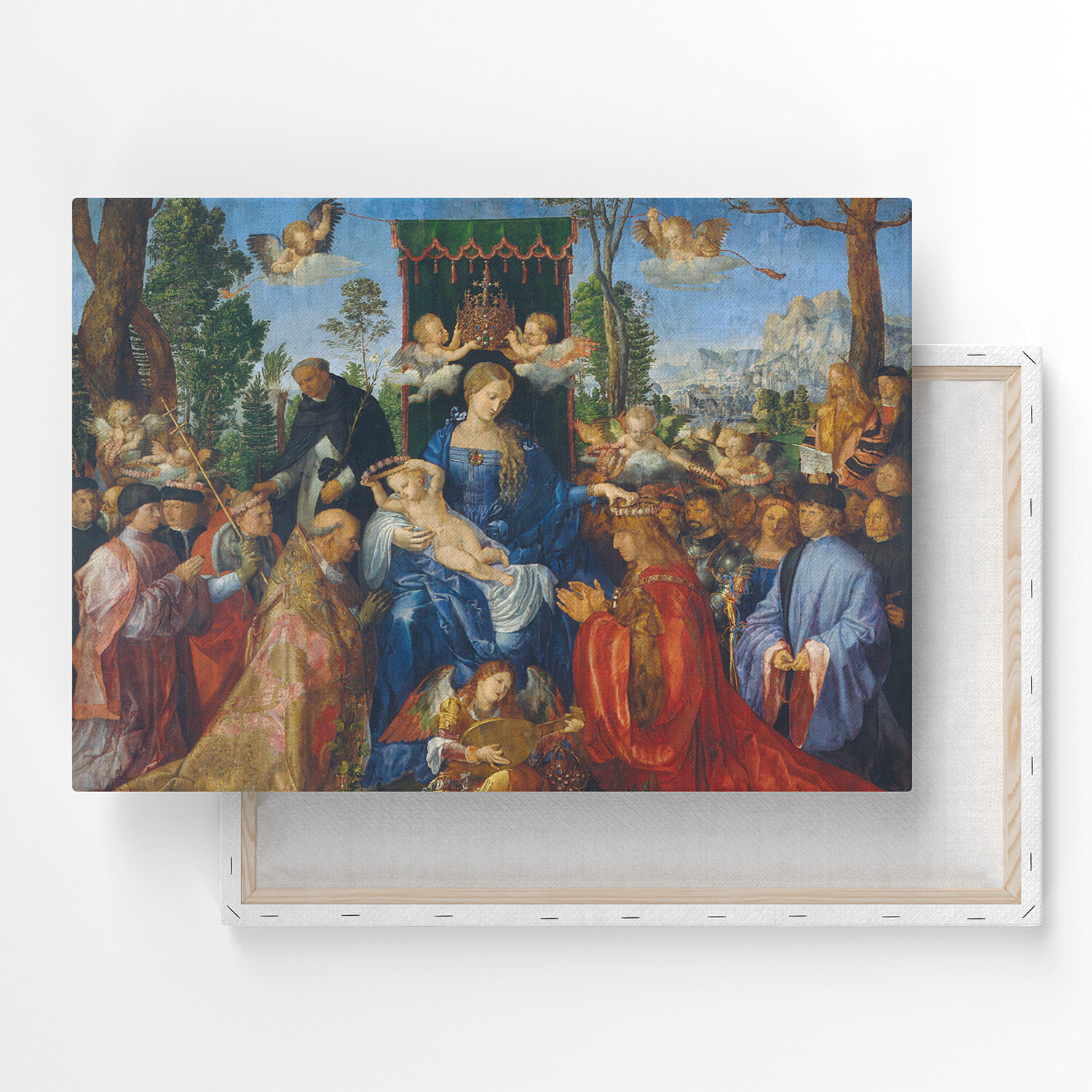 Картина на холсте, репродукция / Альбрехт Дюрер - Feast of Rose Garlands / Размер 60 x 80 см