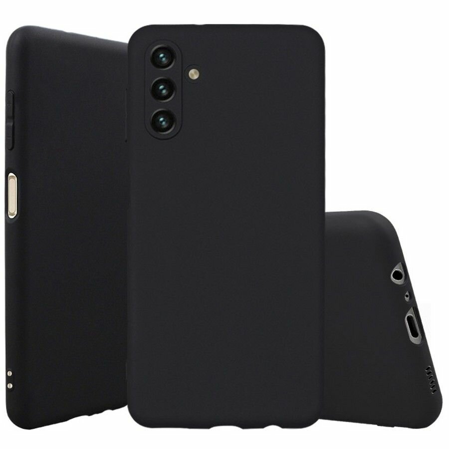 Силиконовая накладка тонкая для Samsung A14 черный