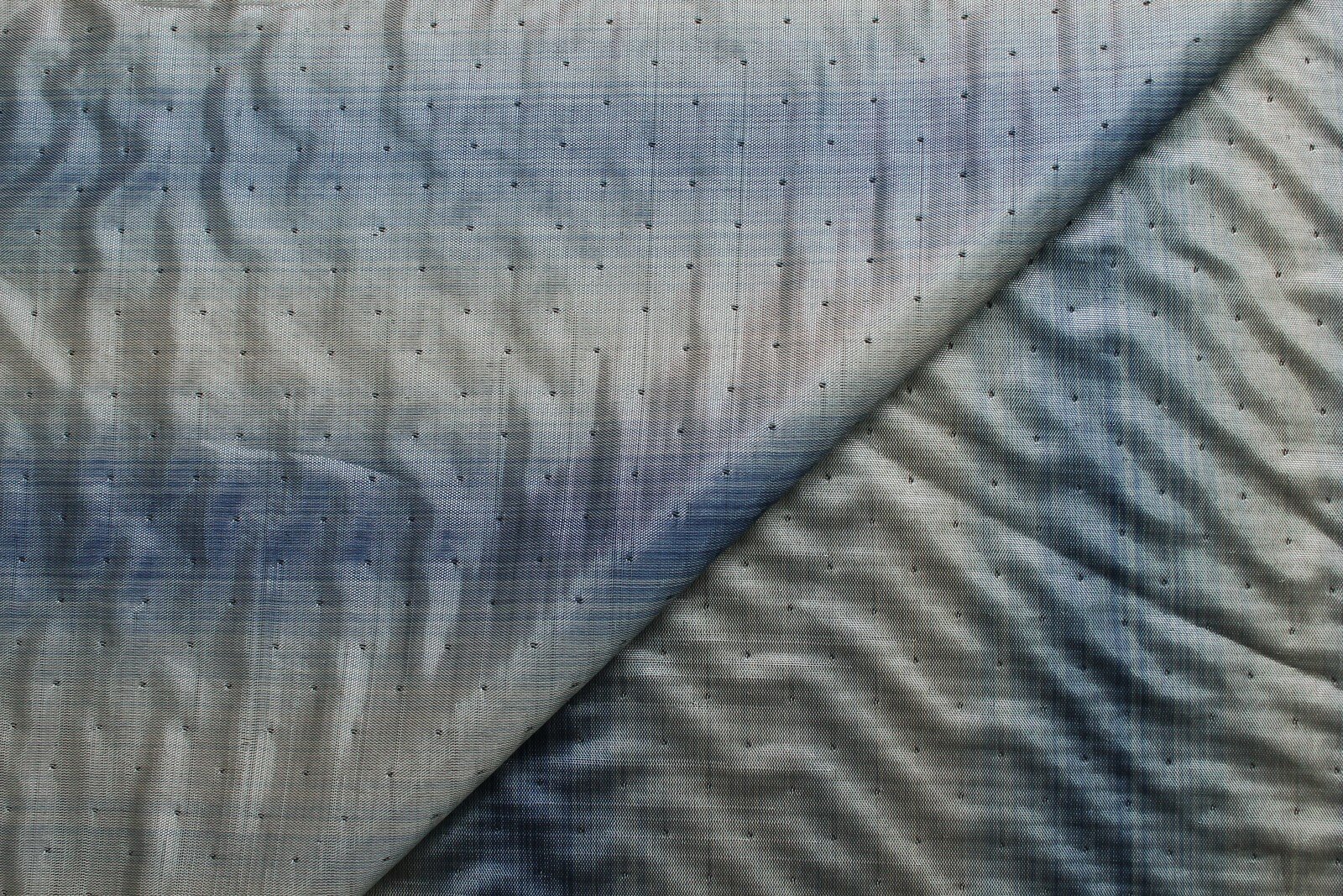 Ткань двухслойная перламутр в сине-голубых тонах, ш140см, 0,5 м