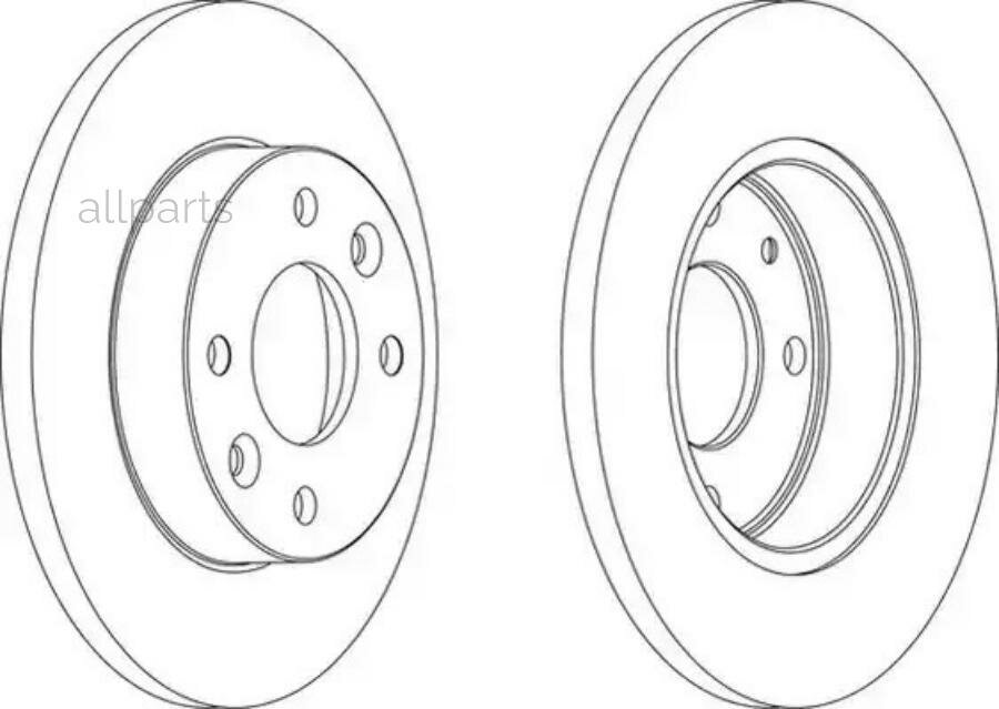 FERODO DDF055 Торм. диск пер.[238x12] 4 отв.