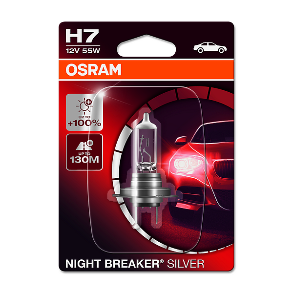 OSRAM 64210NBS-01B лампа night breaker silver 1шт. (h7) 12v 55w px26d +100% света,