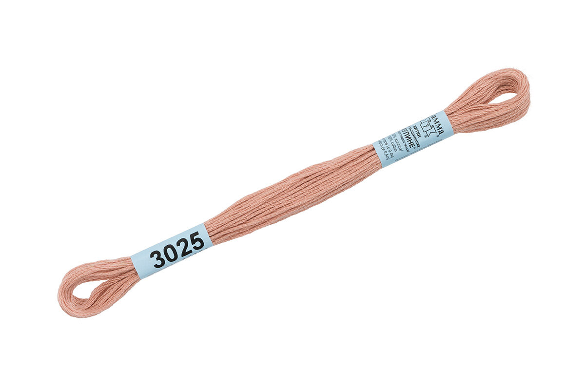Мулине "Gamma" 100% хлопок 8 м №3025 персик