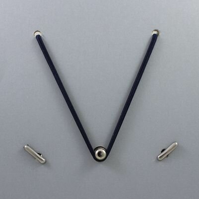 Резинка 2,5 мм с зажимом-наконечником черная 320 мм (100 шт)