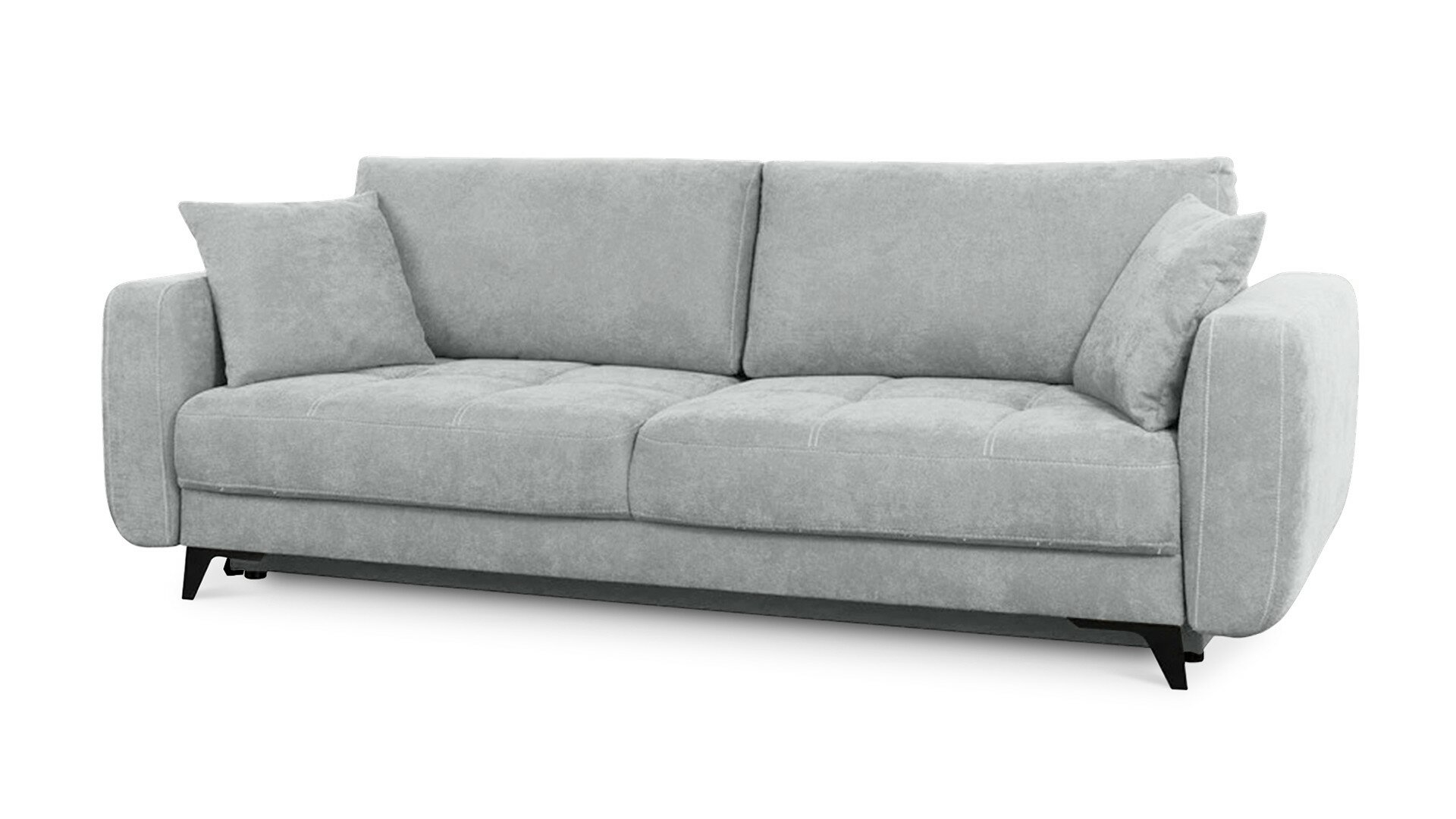 Диван Бербери Лайт Vivaldi 06 NOW 235x103x90 см, серый Велюр, еврокнижка Дом мебели для вас