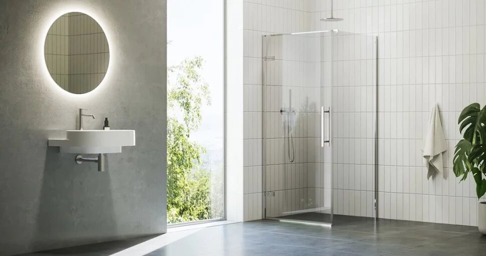 Душевой уголок 79,5x80 см Ravak Cool COSD1 + COPS X0VV40A00Z1 + X9VV40A00Z1 прозрачное