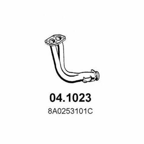 Труба выхлопного газа, ASSO 04.1023 (1 шт.)