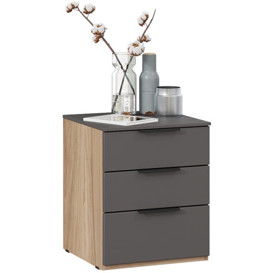 Тумба прикроватная Трия Порто ТД-393.03.01 Яблоня Беллуно/Графит софт