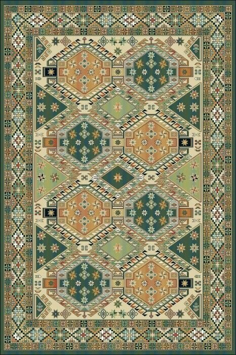 Ковер бельгийский на пол в гостиную в спальню 160х230 см бежевый бохо классический ворс 3 мм 272705 Kover-Russia