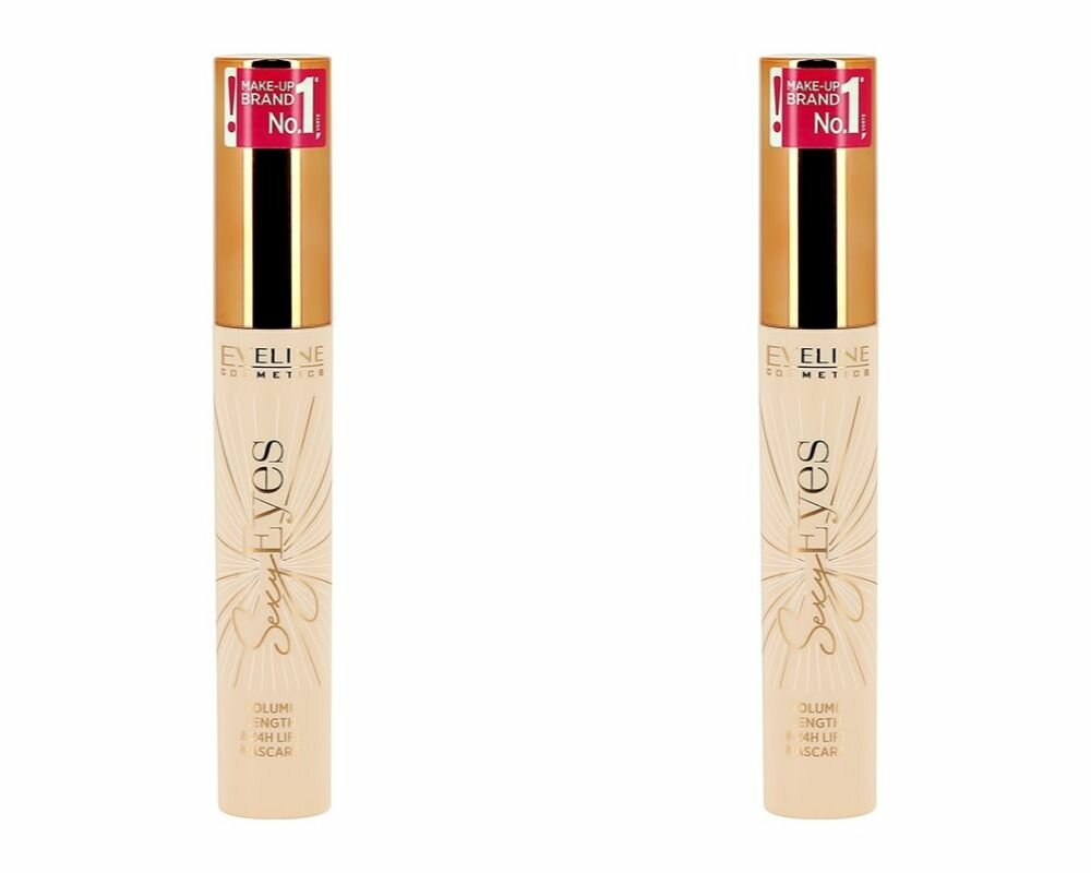Eveline Cosmetics Тушь для ресниц 24H SEXY EYES extra black, 7 мл, 2 шт