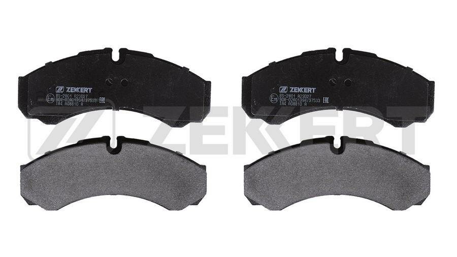 ZEKKERT BS-2801 Колодки торм. диск. передн. Iveco Daily I-VI 85- Nissan Cabstar (F24M F24W) 06- NT400 Cabstar (F24