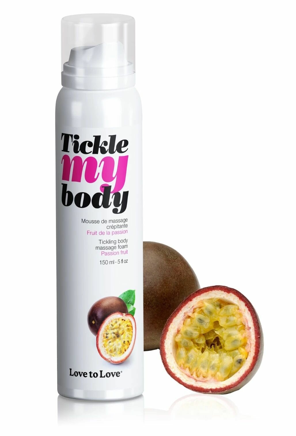 Массажная хрустящая пенка с ароматом маракуйи Love To Love Tickle My Body Passion Fruit, 150 мл