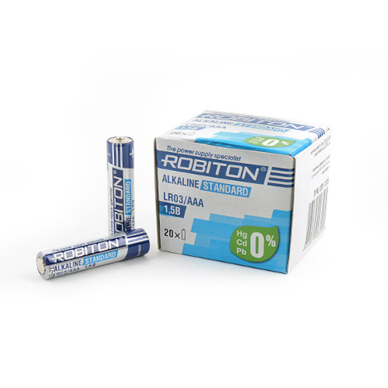 Батарейка ROBITON STANDARD LR03 BULK20, 20 шт