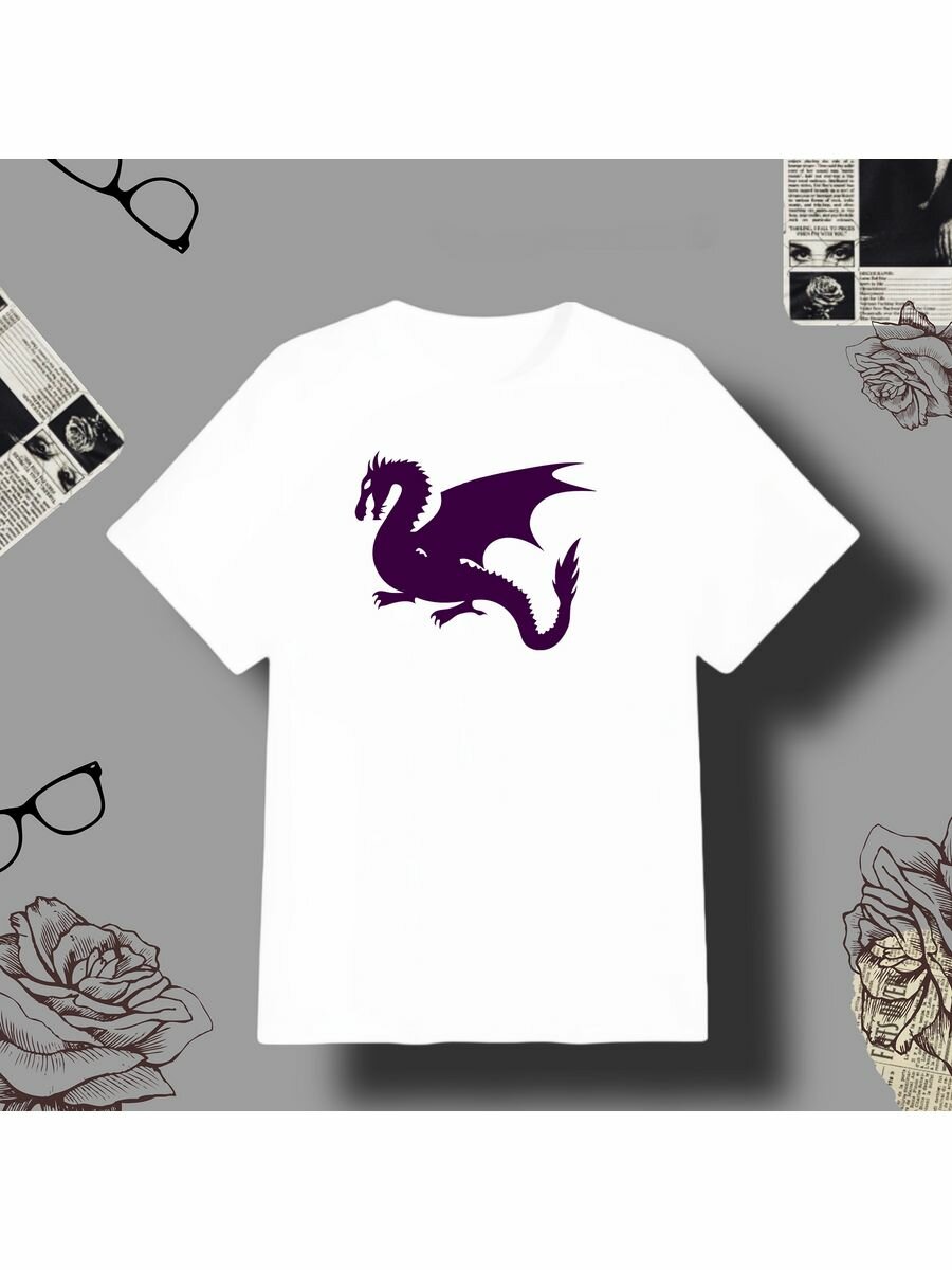 Футболка фиолетовый дракон