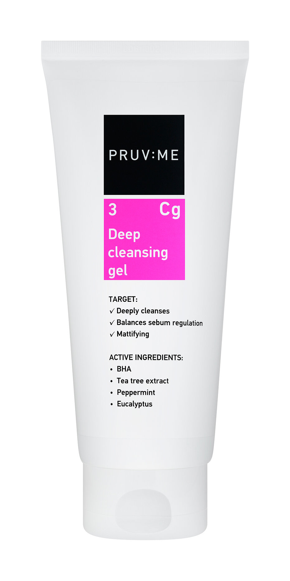 PRUV: ME Cg 3 Deep cleansing gel Гель для умывания глубоко очищающий, 200 мл