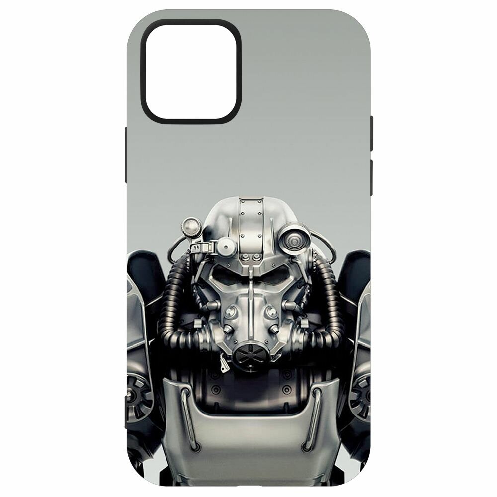 Чехол-накладка Krutoff Soft Case Фоллаут (Fallout) - Братство стали для iPhone 12 черный