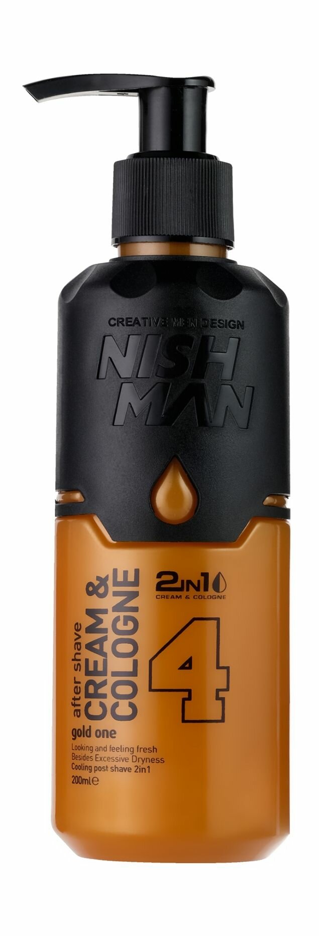 NISHMAN Крем-лосьон после бритья After Shave Cream+Cologne (Аромат Gold One), 200 мл