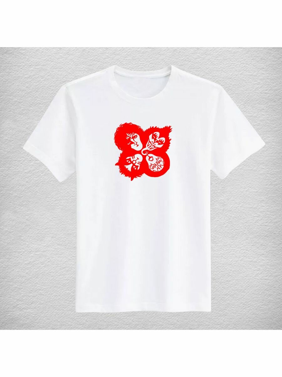 Футболка kiss кисс американская рок группа