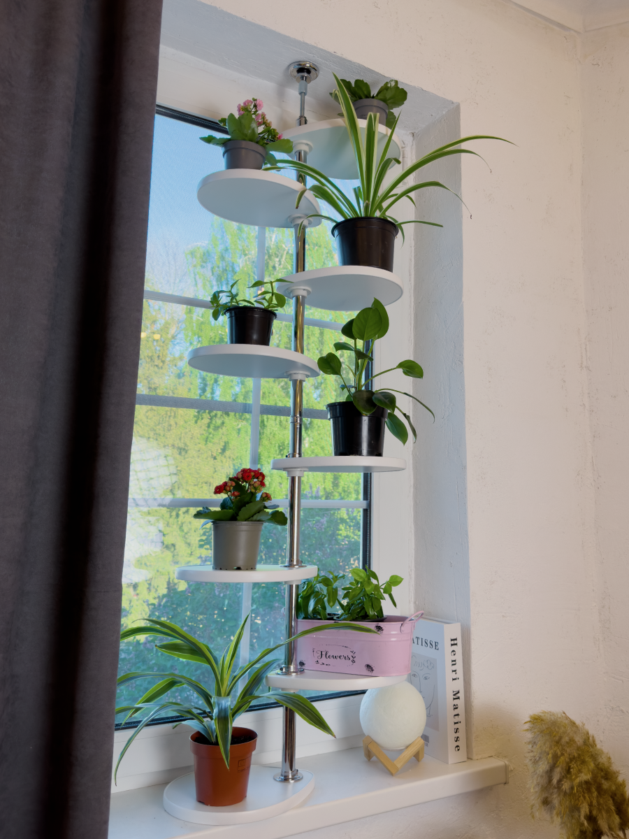 Подставка, стойка для цветов на подоконнике, 190-205 см, 8 полок