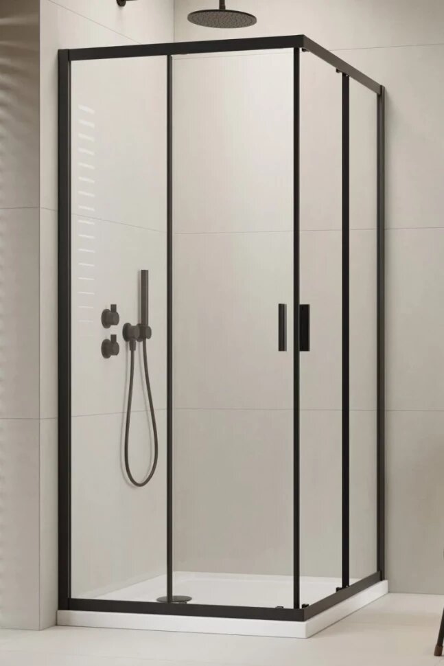 Душевой уголок Radaway Alienta Black C 90x90 10239090-54-01 профиль черный матовый, стекло прозрачное
