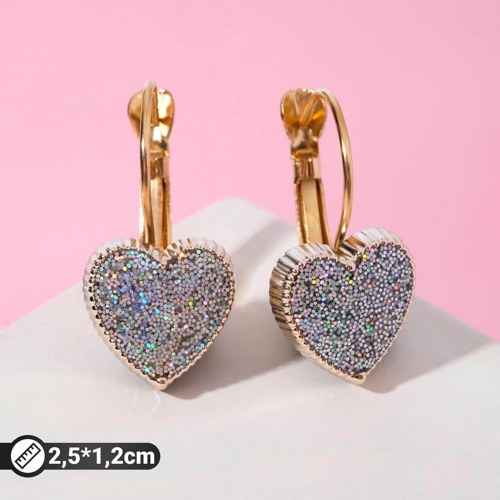 Серьги с подвесками, эмаль