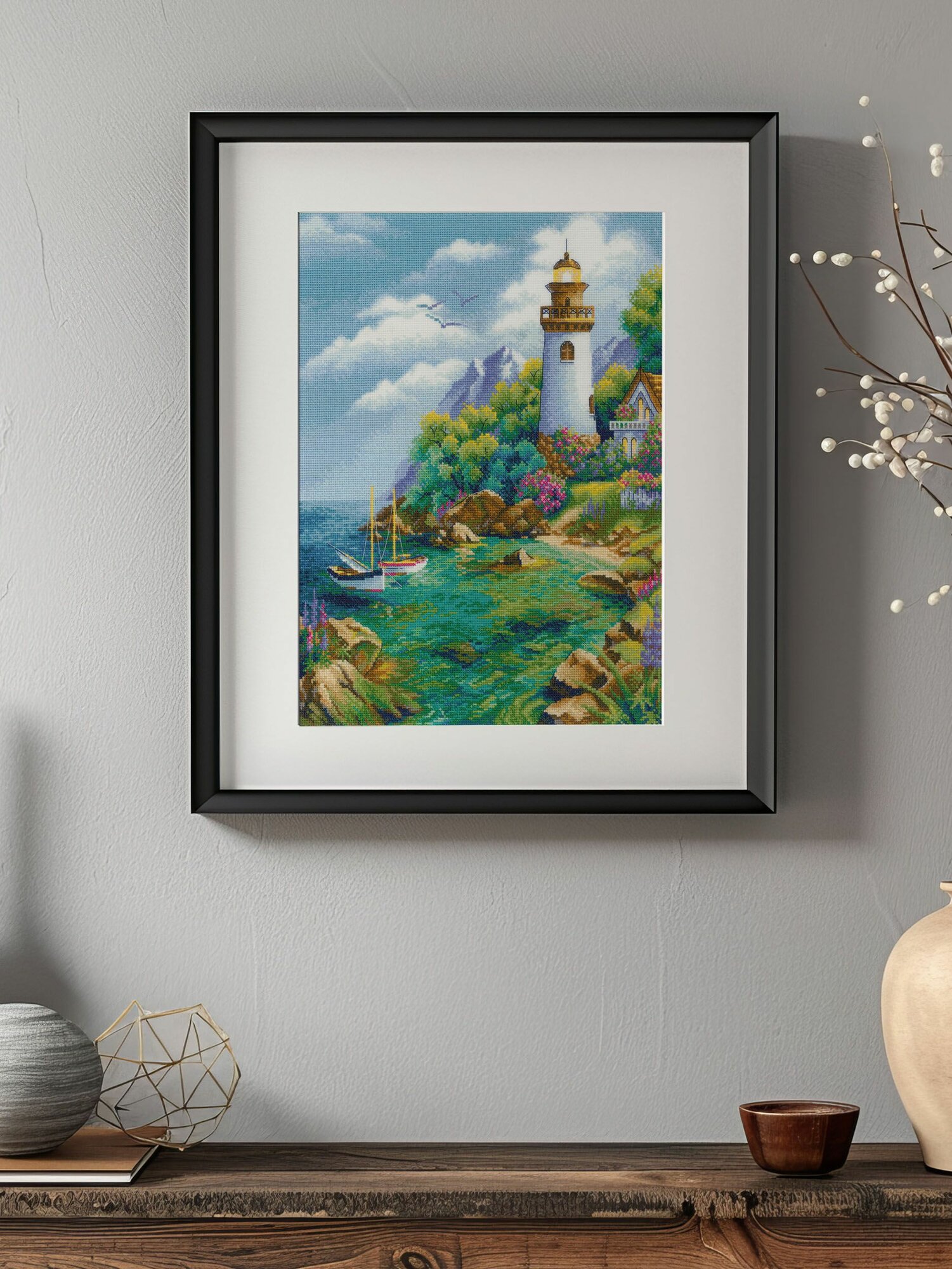 Набор для вышивания крестом Риолис, вышивка крестиком "Тихая гавань" 30*40см, 2188