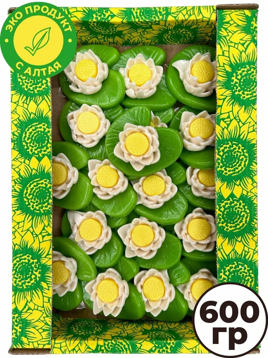 Мармелад Букет Красавицы в форме кувшинки, в коробке 600 грамм