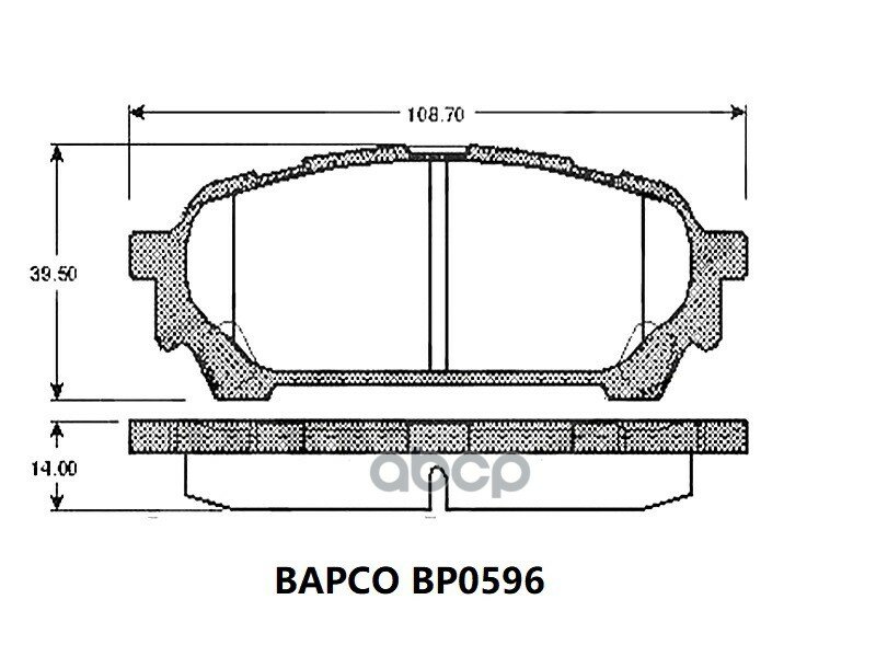 Колодки тормозные BAPCO арт. BP0596