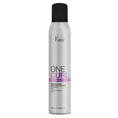KEZY ONE CURL mild semi-permanent wave Однофазная полустойкая щадящая завивка с серицином и экстрактом фиалки, 250 мл